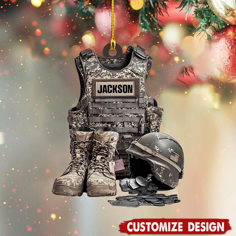 Personalized Army Uniform Christmas Ornament: Custom Military Gift - Etsy
