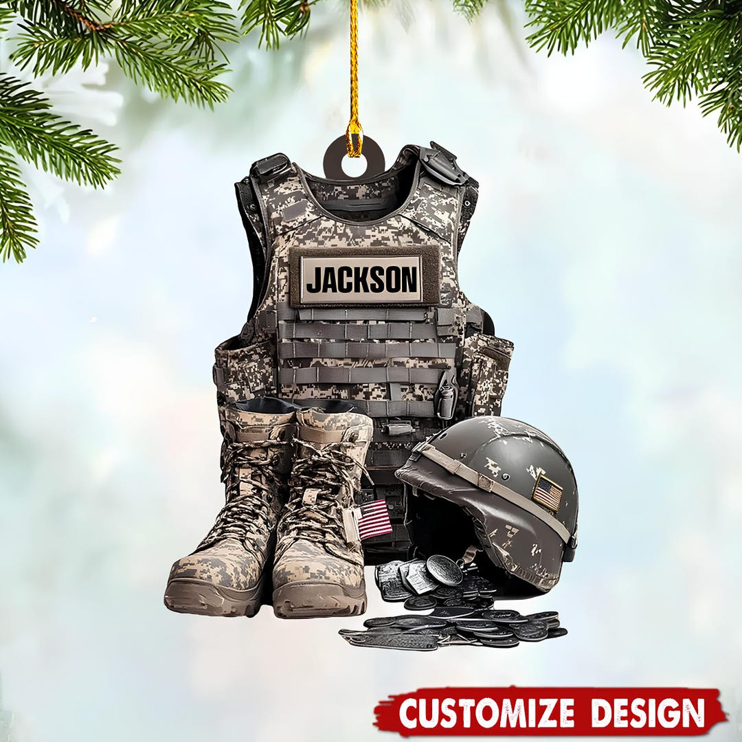 Personalized Army Uniform Christmas Ornament: Custom Military Gift - Etsy