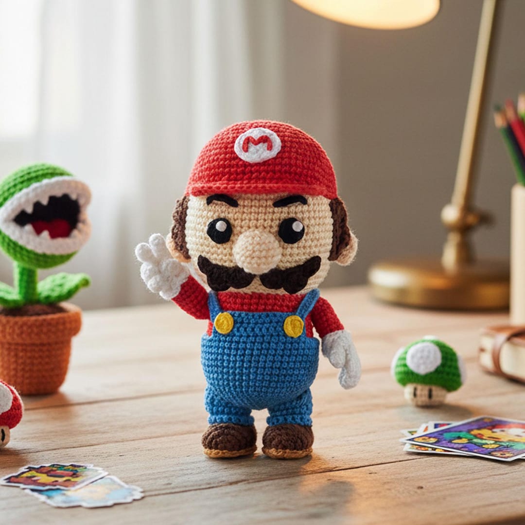 Mario Amigurumi Crochet Pattern PDF, Mario Plush Toy DIY Tutorial ...