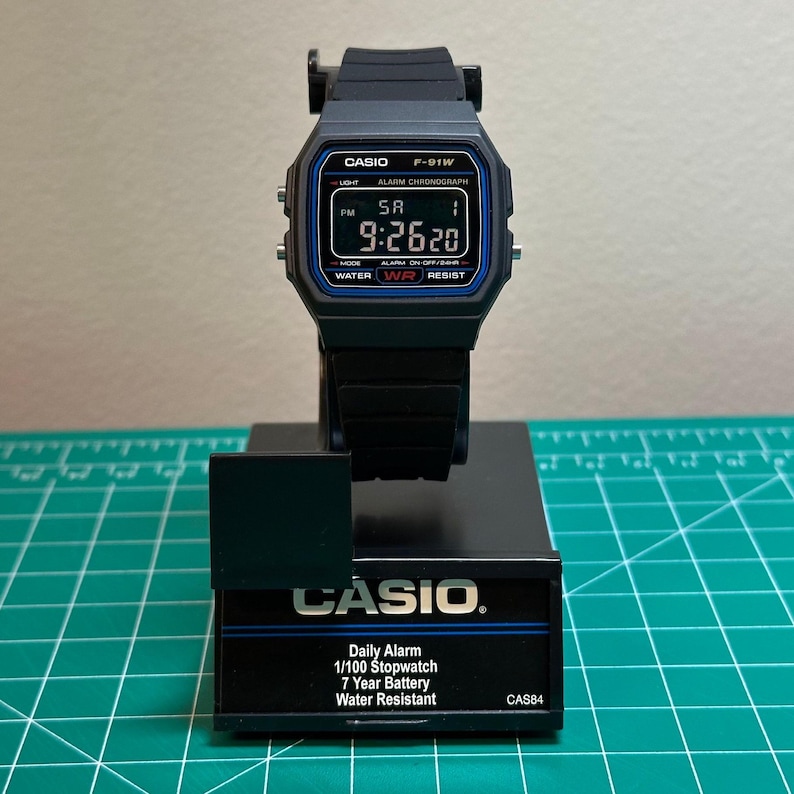 Inverted Modded Casio F91W Watch - Stealth Edition - Etsy