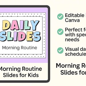 Daily Routine for Kids – Visual Schedule Printable & Editable - Etsy