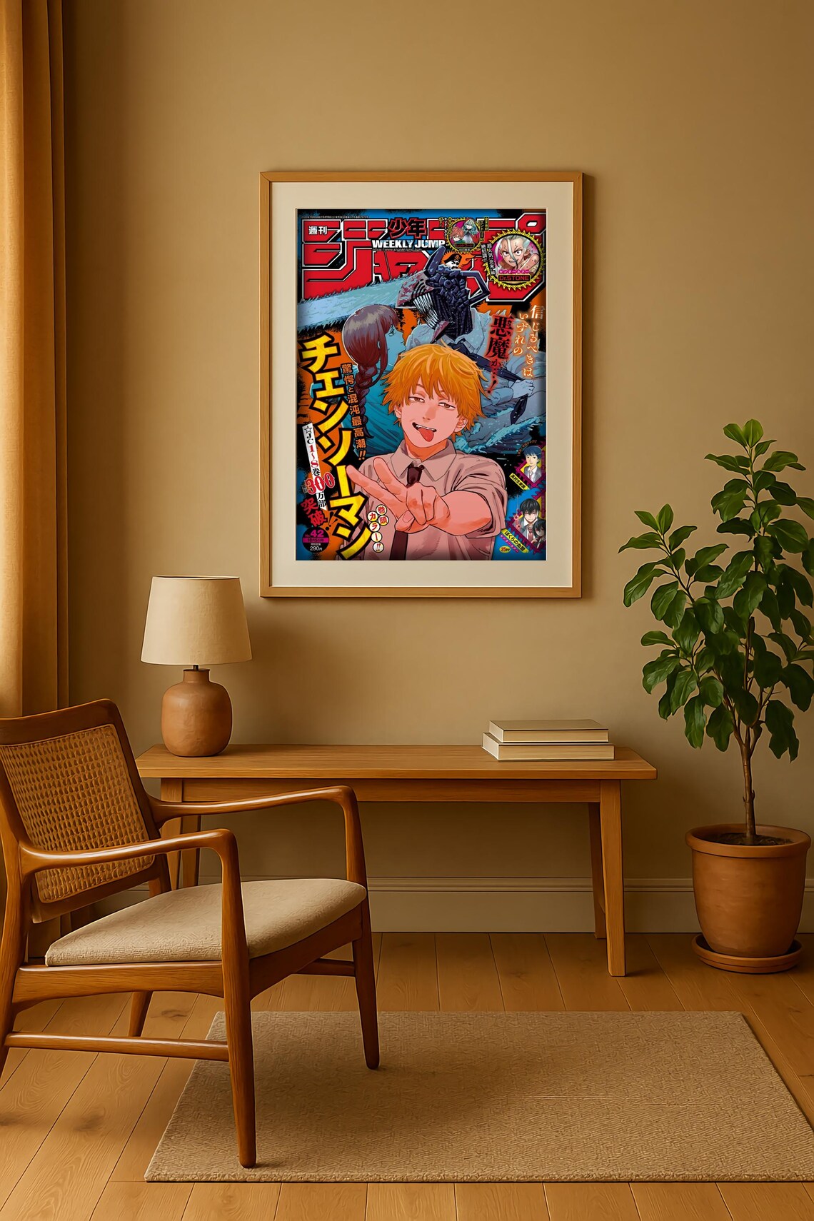 Chainsaw Man Poster – Denji & Makima Anime Wall Art, High-energy Manga ...