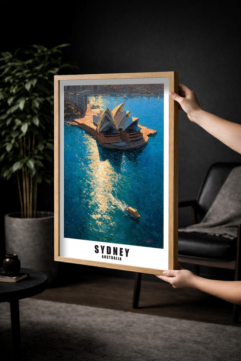 Sydney Opera House Front View Poster Print | Oil Painting Wall Art ...