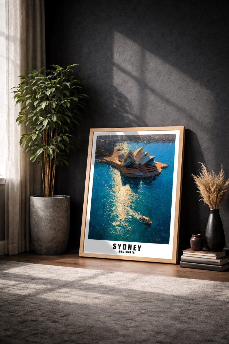 Sydney Opera House Front View Poster Print | Oil Painting Wall Art ...