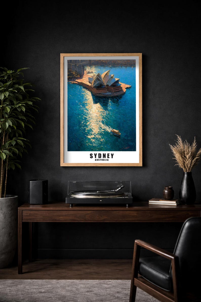 Sydney Opera House Front View Poster Print | Oil Painting Wall Art ...