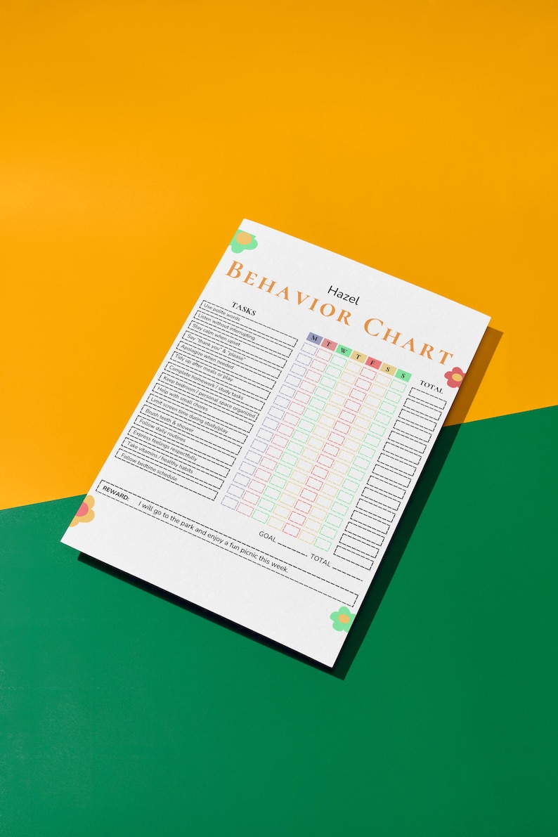 Behavior and Chore Tracker for Kids, Pre-teens & Teens – Reward Chart ...