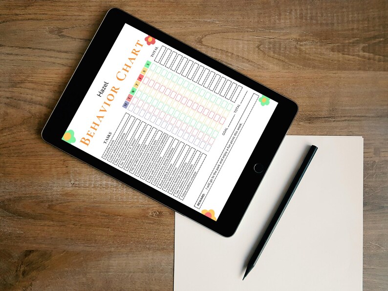 Behavior and Chore Tracker for Kids, Pre-teens & Teens – Reward Chart ...