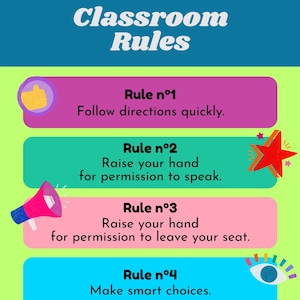 Classroom Rules Printable - Etsy
