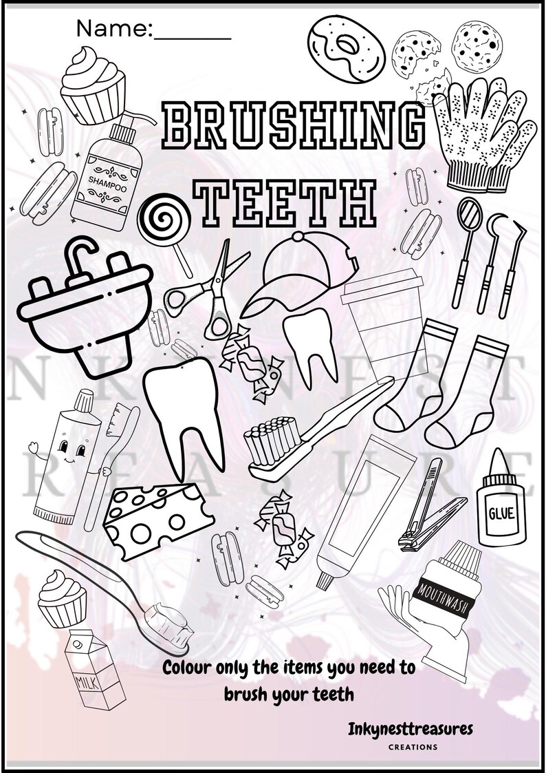 Brushing Teeth Daily Worksheets for Kids – 4 Fun Printable Hygiene ...