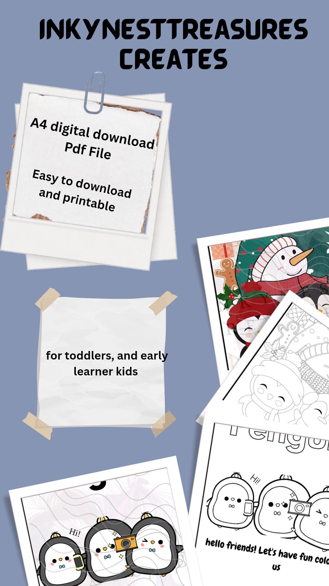 Penguin Coloring Pages for Kids – Cute Winter & Arctic Animal Printable ...