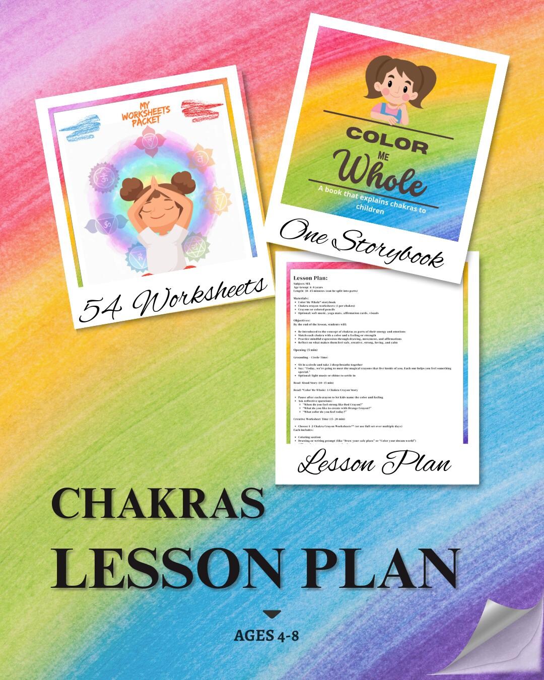 Kids Chakra Worksheets Bundle – 67 Page Printable SEL + Mindfulness ...