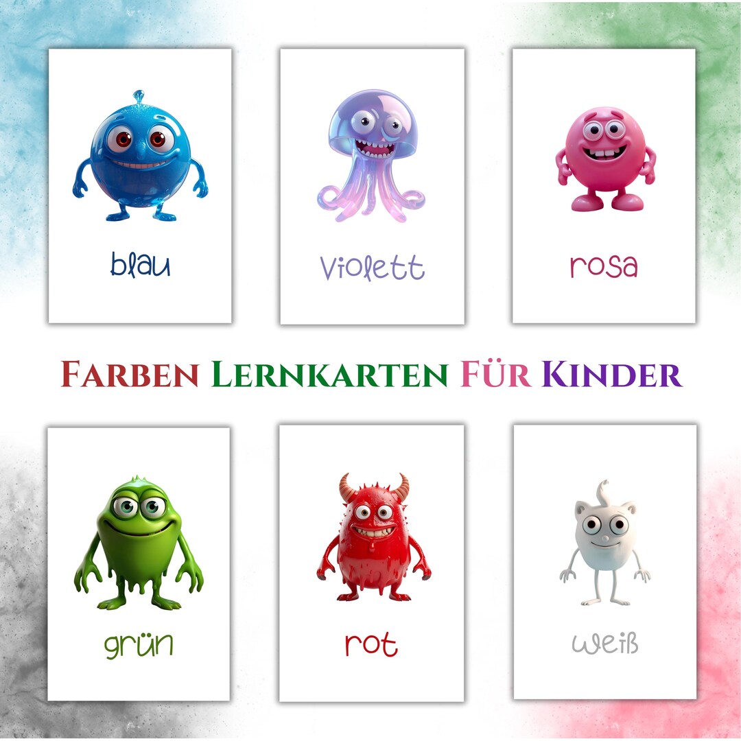 Farben Lernkarten Für Kinder | 20 Ausdruckbare Lernkarten | Regenbogen ...
