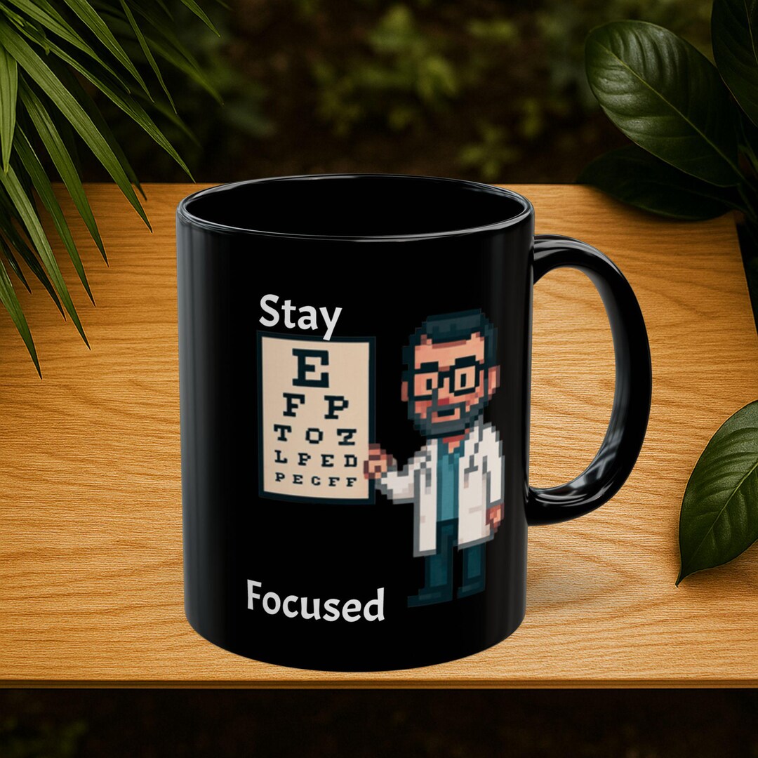 Pixel Art Optometrist Mug: Funny Eye Doctor Gift - Etsy