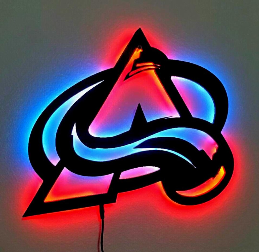 Colorado Avalanche Fan Art,illuminated Wall Decor, Hockey LED Sign, NHL ...
