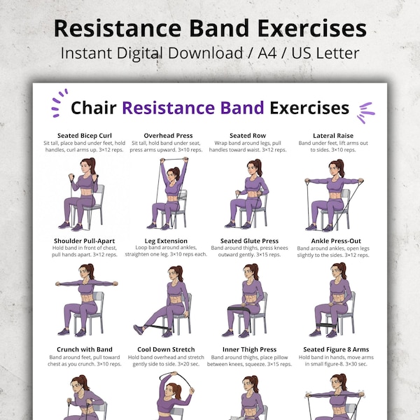 Gym Exercise List - Etsy