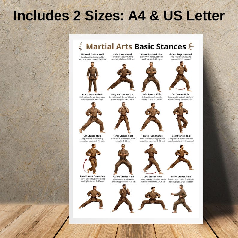 martial-arts-basic-stances-printable-pdf-karate-kung-fu-taekwondo