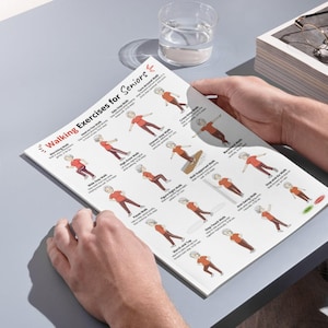 Walking Exercises for Seniors Printable Chart, Indoor Low Impact Home ...