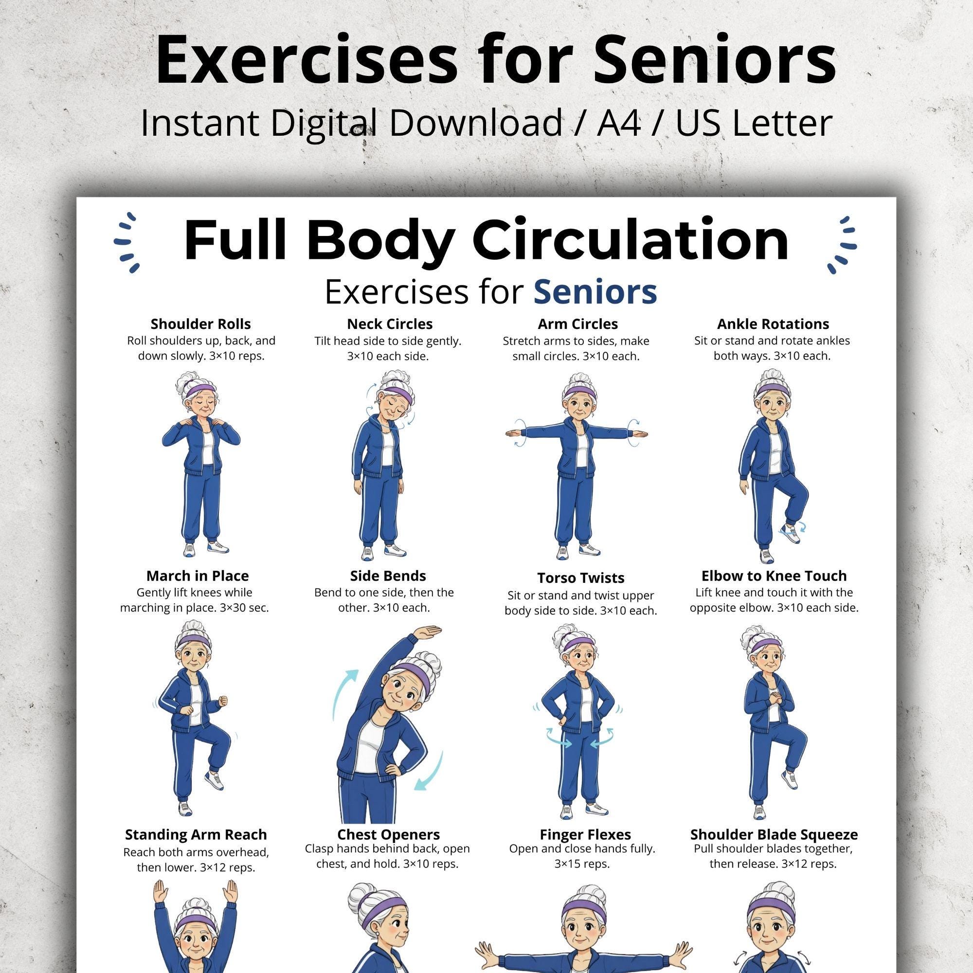 Circulation Exercises for Seniors | Gentle Standing & Seated Movements ...