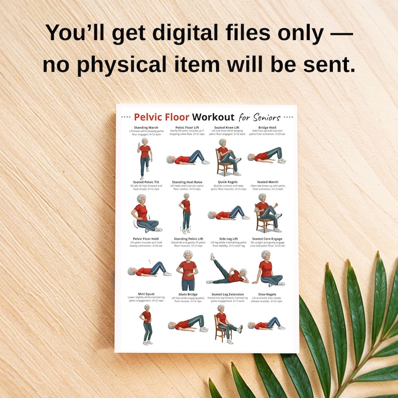 Pelvic Floor Exercises for Seniors Printable, Kegel Exercises Chart ...