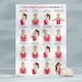 Face Yoga Routine Poster, Jawline & Neck Exercises Chart, Facial ...