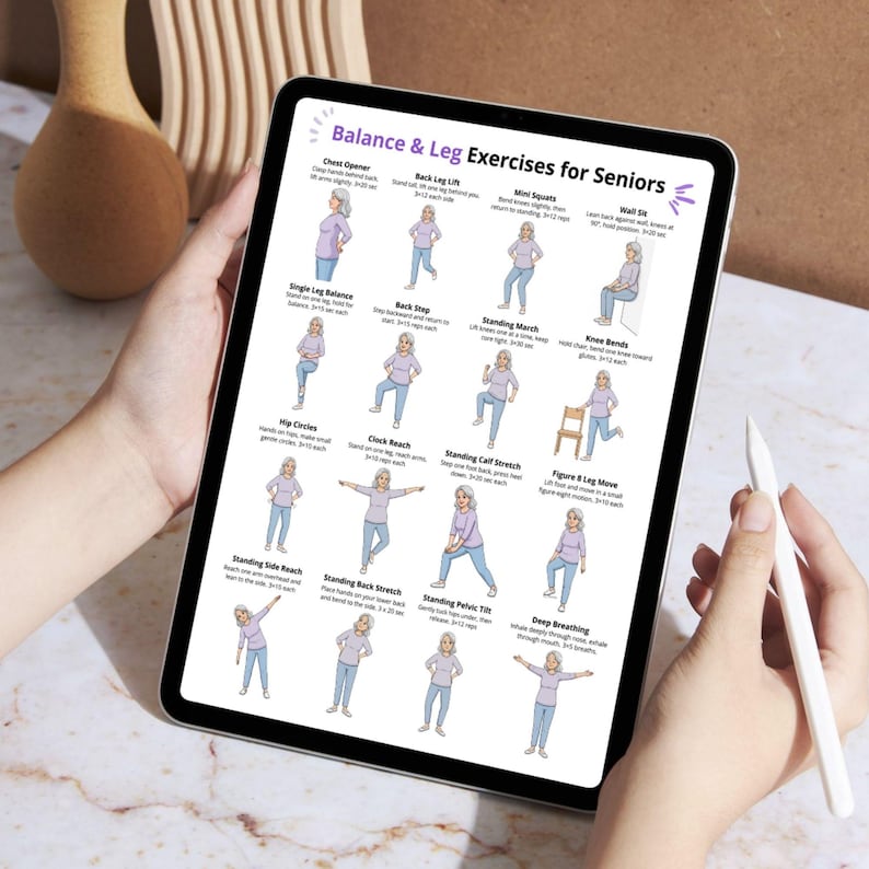 Balance & Leg Exercises for Seniors | Standing Stability and Leg ...