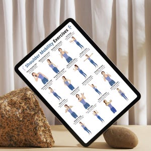 Shoulder Exercises Printable, Posture & Arm Exercises at Home, Upper ...