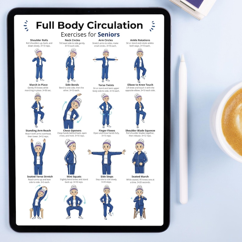 Circulation Exercises for Seniors | Gentle Standing & Seated Movements ...