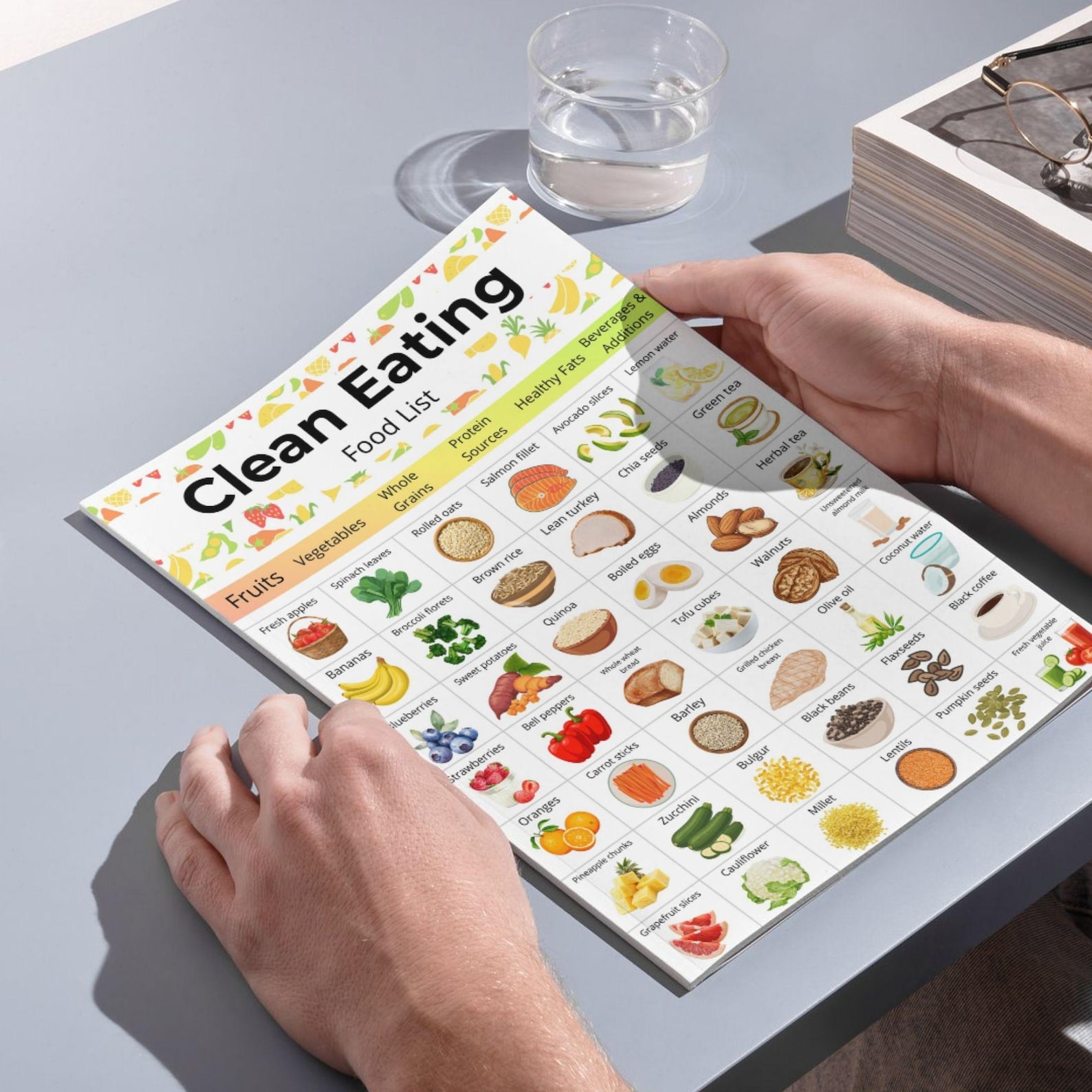 Clean Eating Food List | Real Unprocessed Whole Food Chart | Clean ...