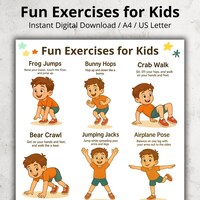 Stability Ball Games for Kids Poster, Exercise Ball Activities Chart ...