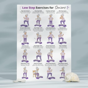 Low Step Exercises for Seniors, Step Platform Exercise, Balance ...