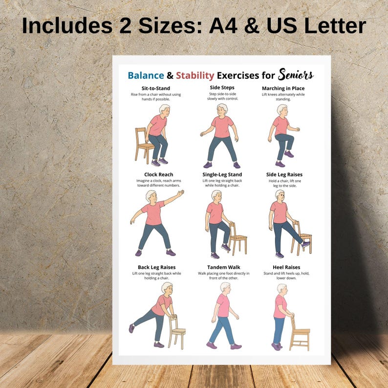 Balance & Stability Exercises for Seniors – Gentle Low Impact Workout ...