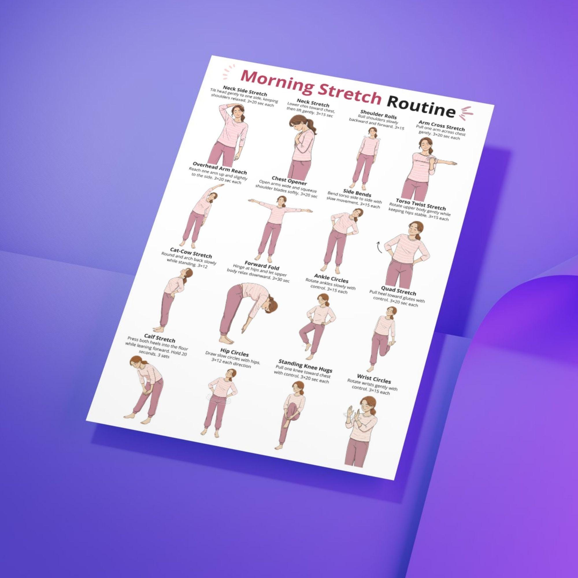 Morning Stretch Workout, Full Body Stretching Exercises, Home Standing ...