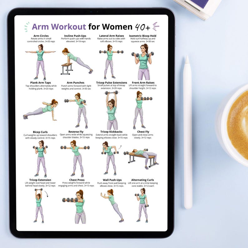 Arm Workout for Women 40+, Biceps & Triceps Exercises at Home, Arm ...