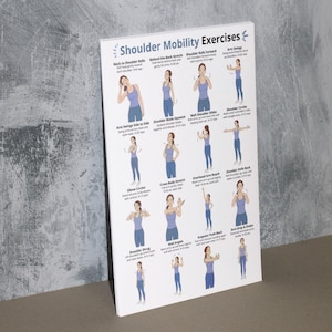 Shoulder Exercises Printable, Posture & Arm Exercises at Home, Upper ...