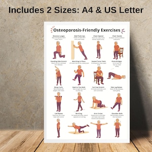 Osteoporosis Exercises Chart - Gentle Low Impact Daily Routine ...
