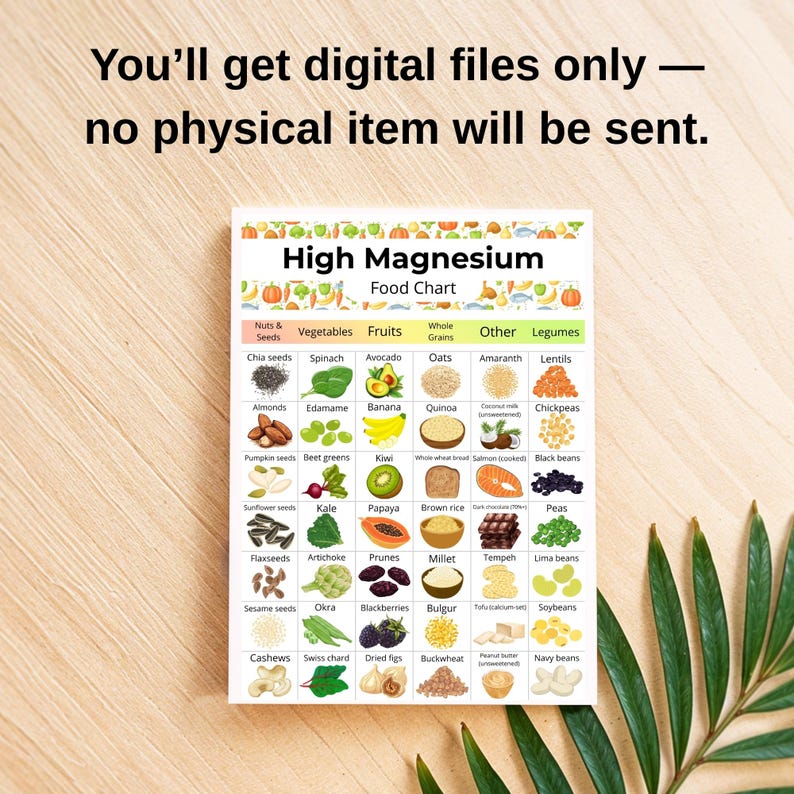 High Magnesium Food List, Magnesium Rich Food Chart PDF, High Magnesium ...