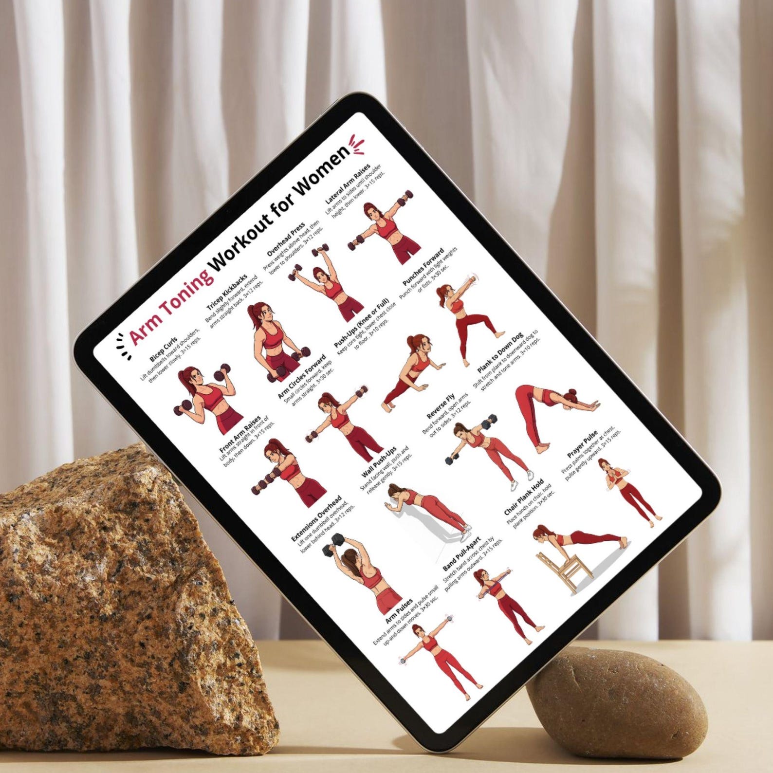 Arm Workout for Women | Arm Dumbbell Exercise Chart PDF | Illustrated ...