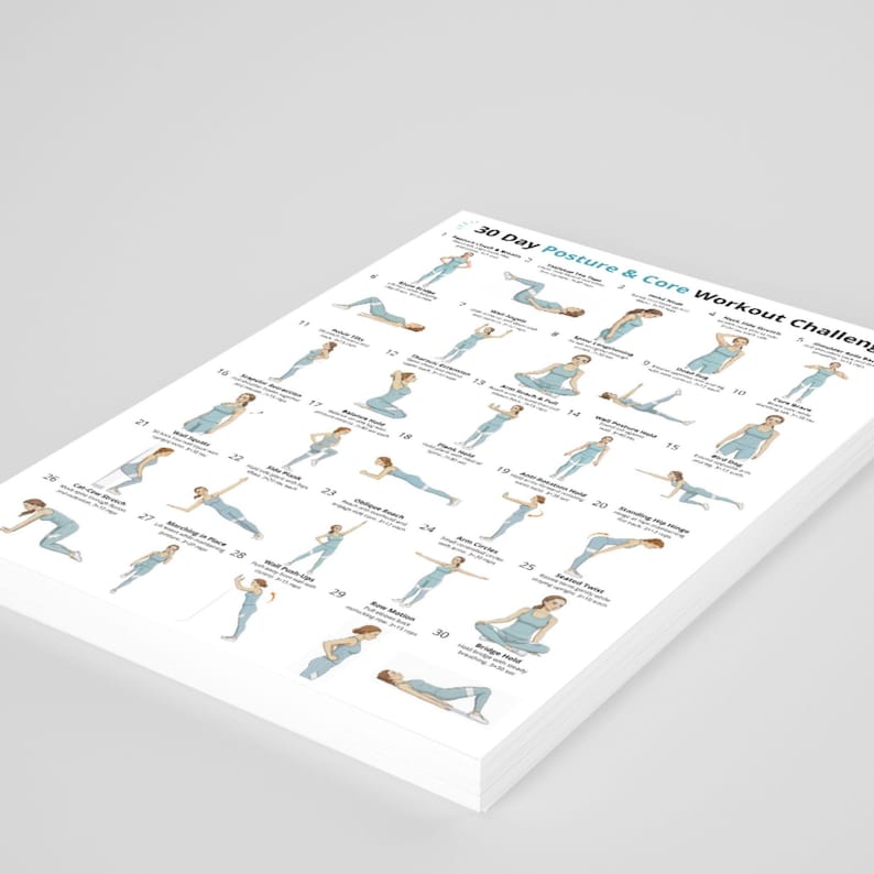 30 Day Posture and Core Workout Challenge – Standing Core Exercises ...