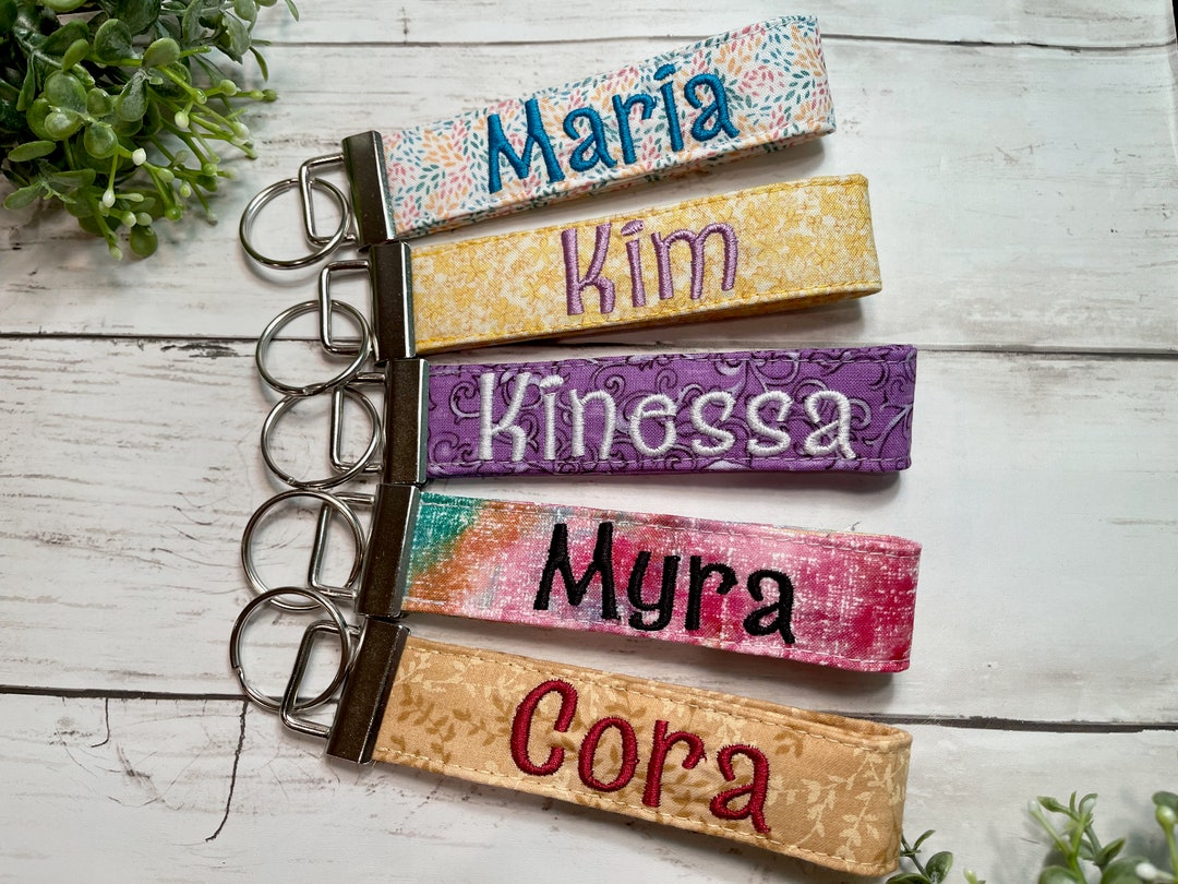 Wristlet Keychain With Personalization / Gift for Her / Bridesmaids ...