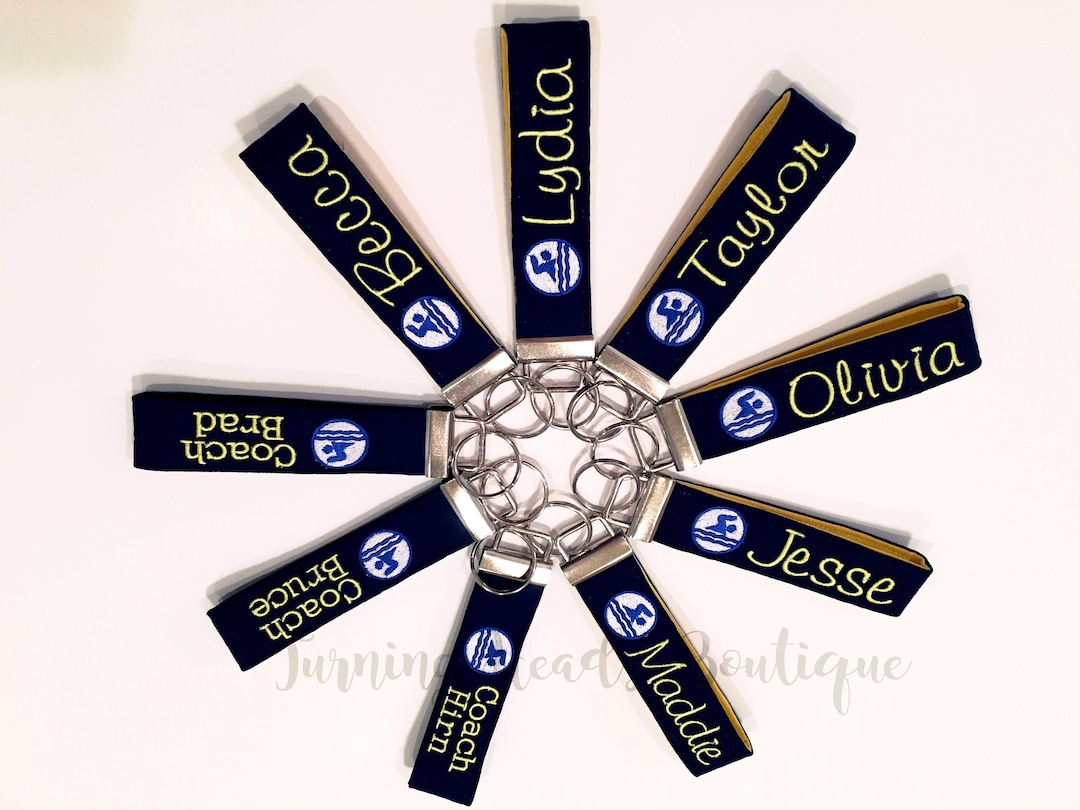 Swim Team Personalized Coach Gift / Sports Keychain / Monogrammed Key ...
