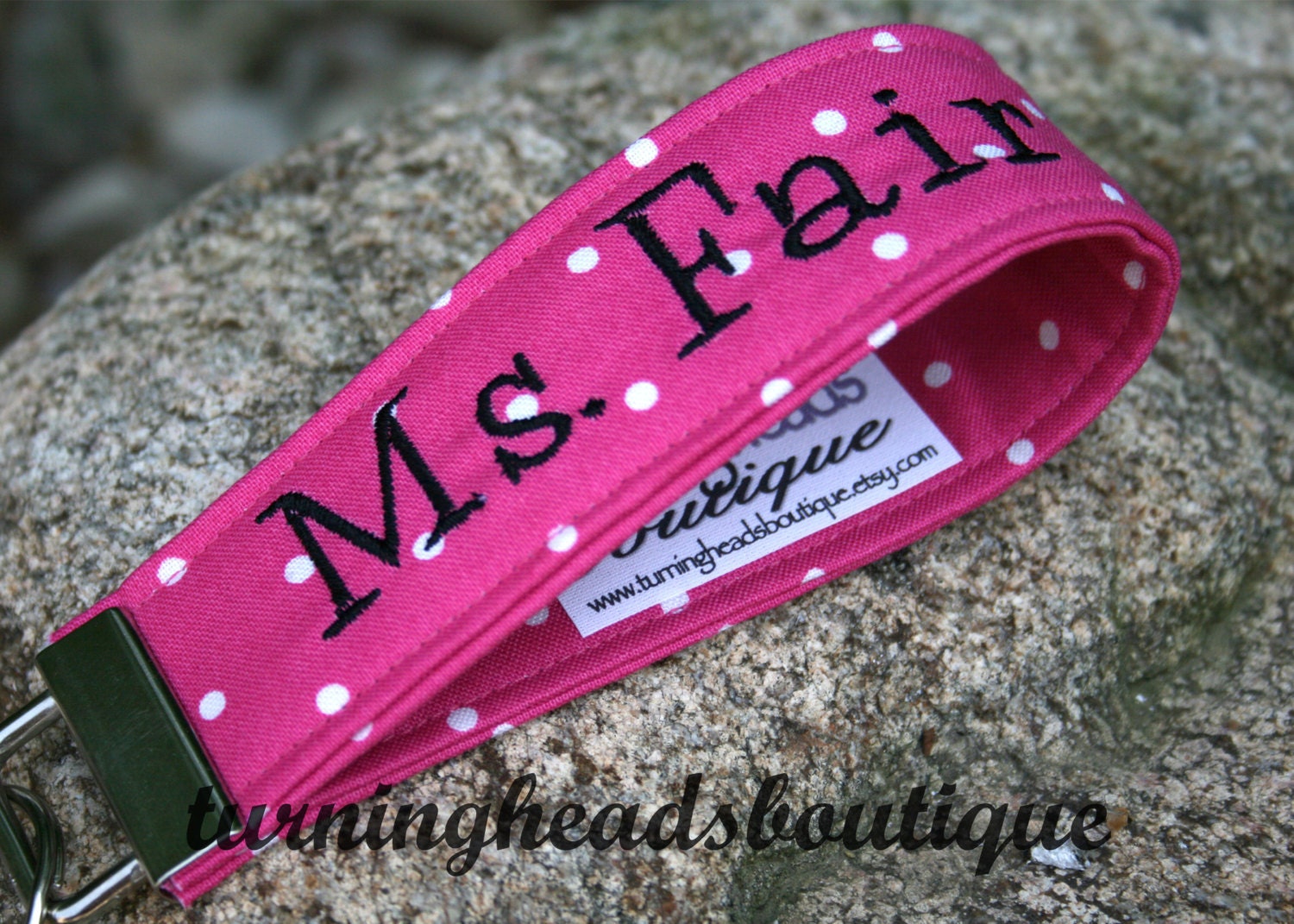 Personalized Wristlet Key Fob/ Monogrammed Wristlet Keychain / | Etsy