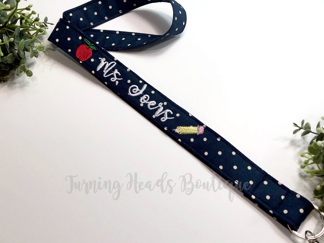 Teacher Lanyard ID Badge Holder With Both APPLE and PENCIL ...