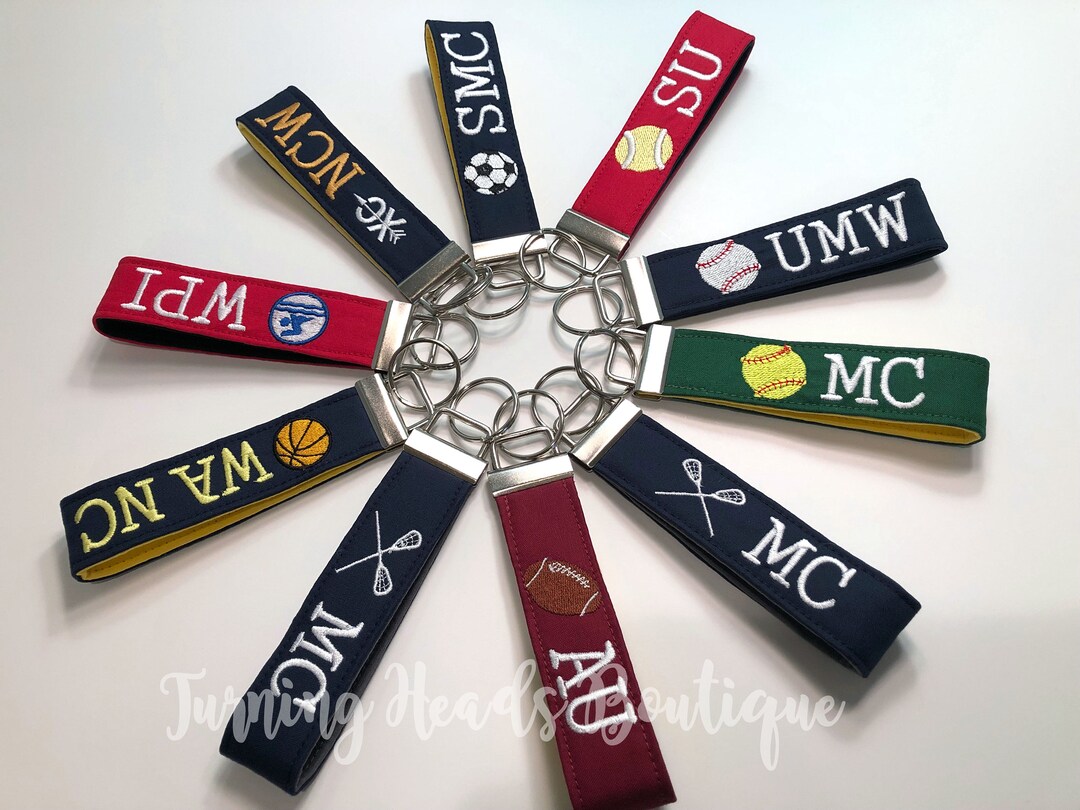 College Sports Keychain /personalized Sports Tag /monogrammed ...