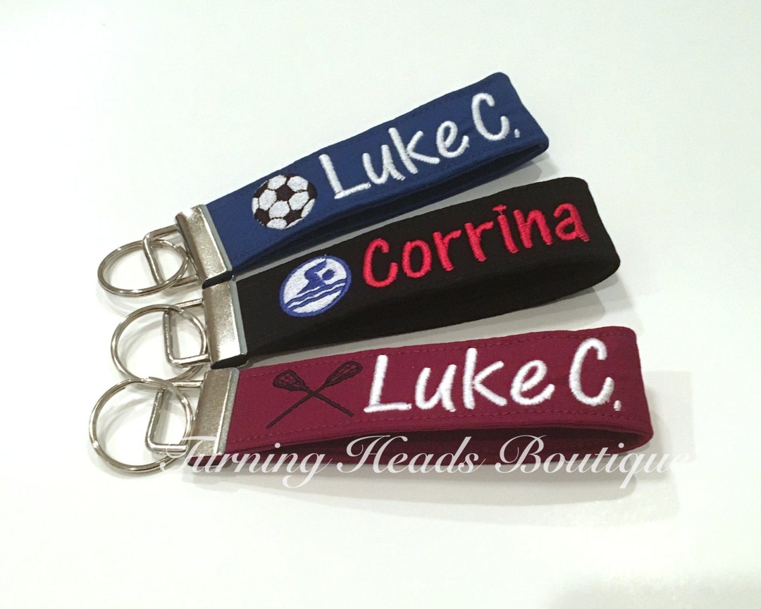 Personalized Sports Tag / Sports Keychain / Monogrammed Key Fob ...