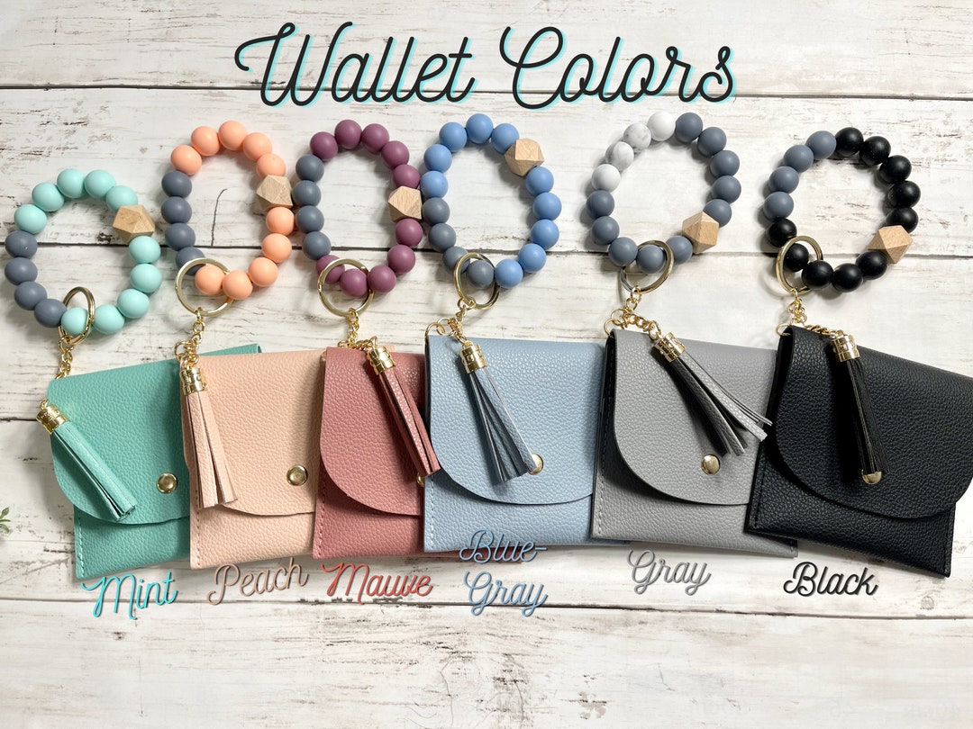 Bracelet ID Card Holder Personalized Wristlet Keychain Wallet / Gift ...