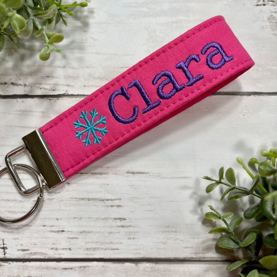 Snowflake Personalized Wristlet Keychain / Winter Keychain/ Gifts Under ...