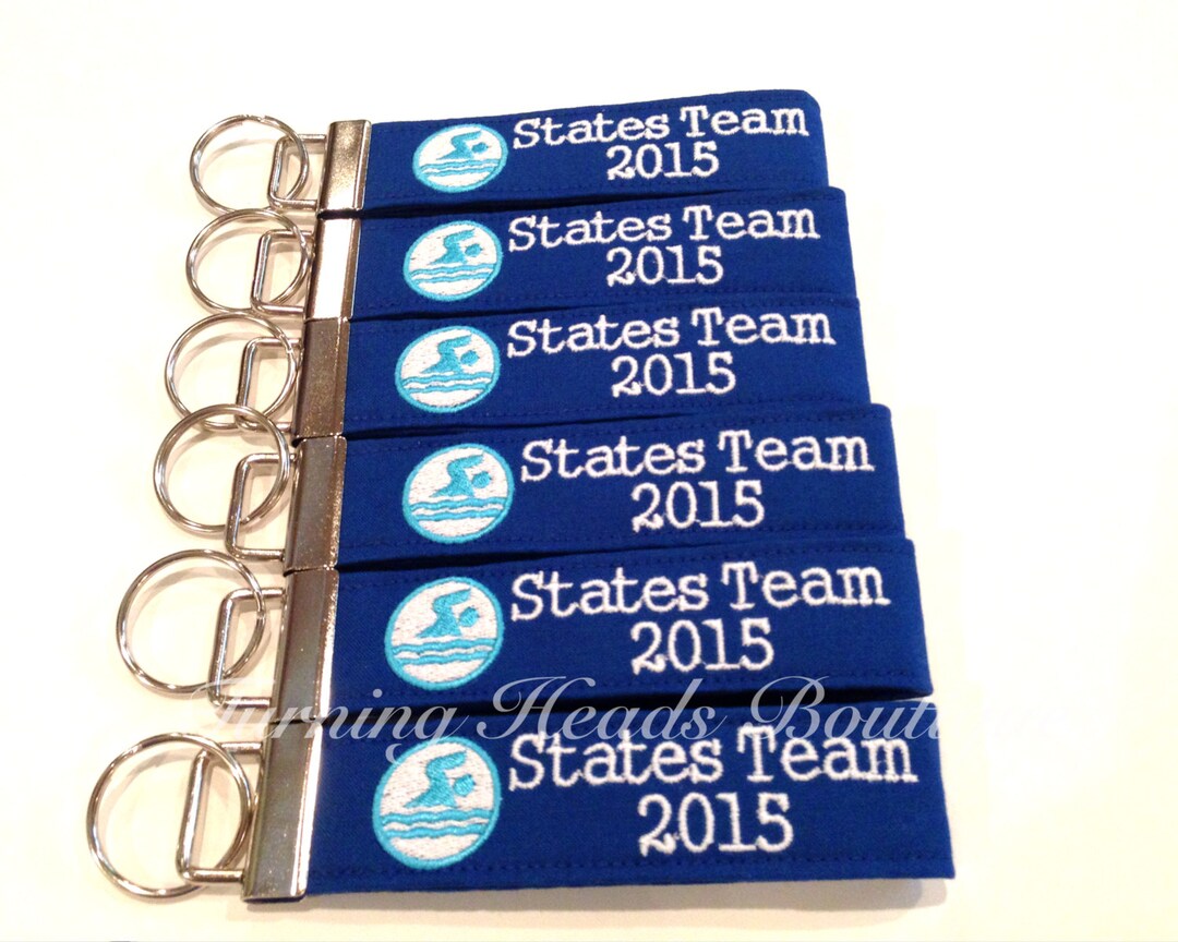 Personalized Swim Coach Gift / Sports Keychain / Monogrammed Key Fob ...