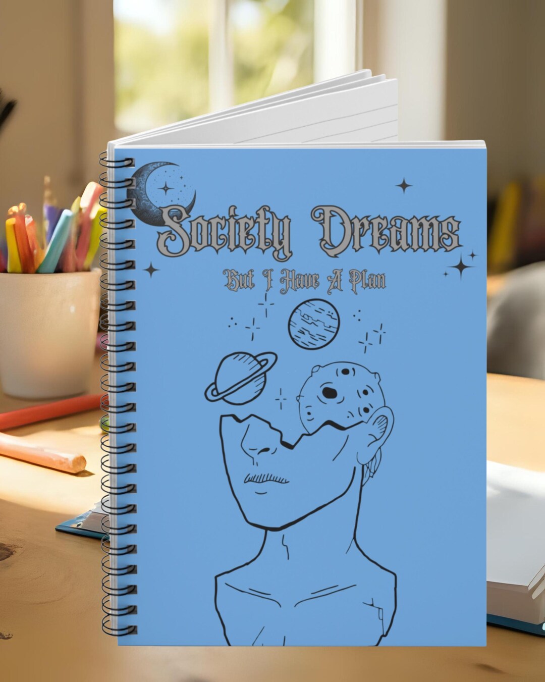 Spiral Notebook - Society Dreams Notebook for Back to School Supplies ...