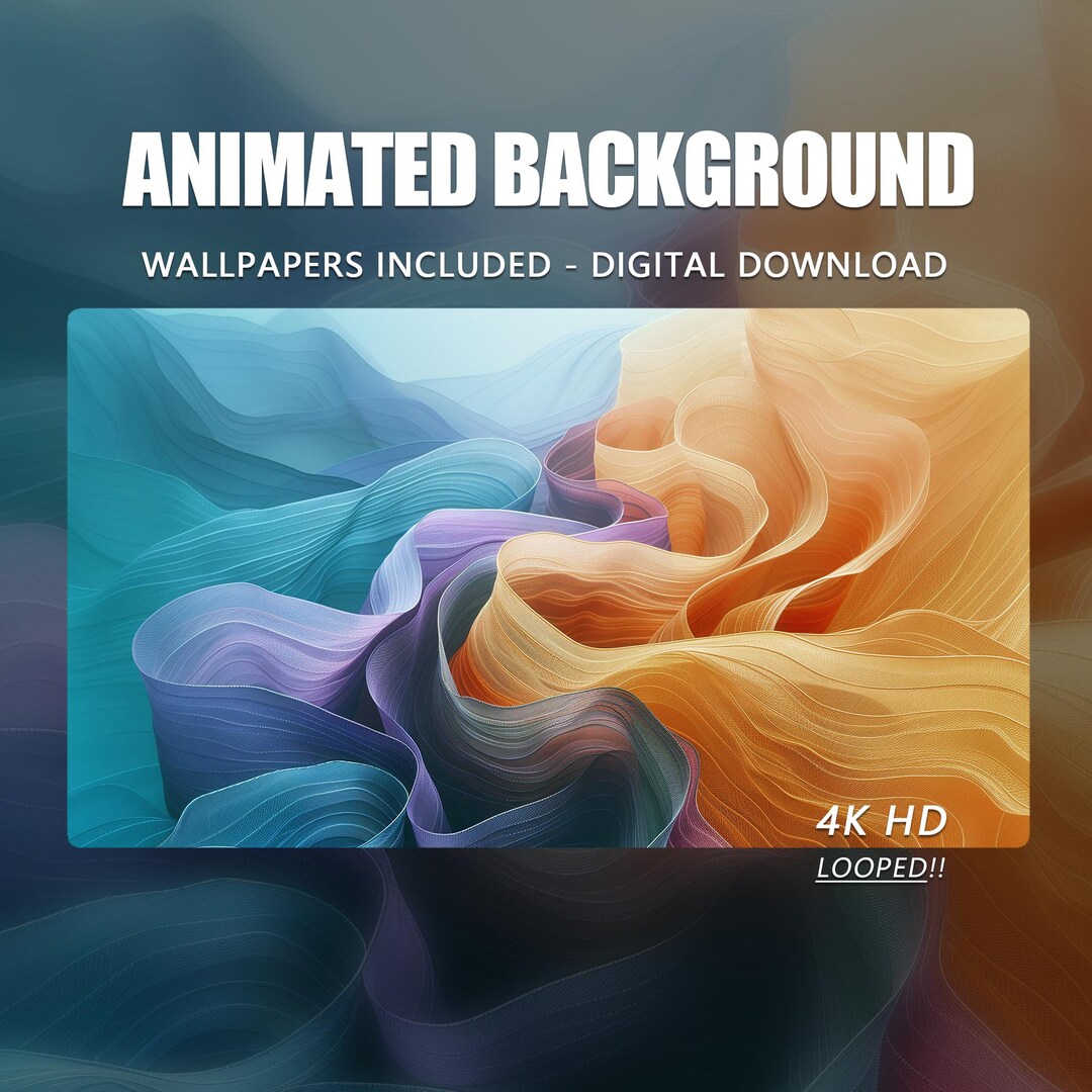 Animated Ribbon Wallpaper, Hypnotic Swirl, Vtuber Stream Overlay ...