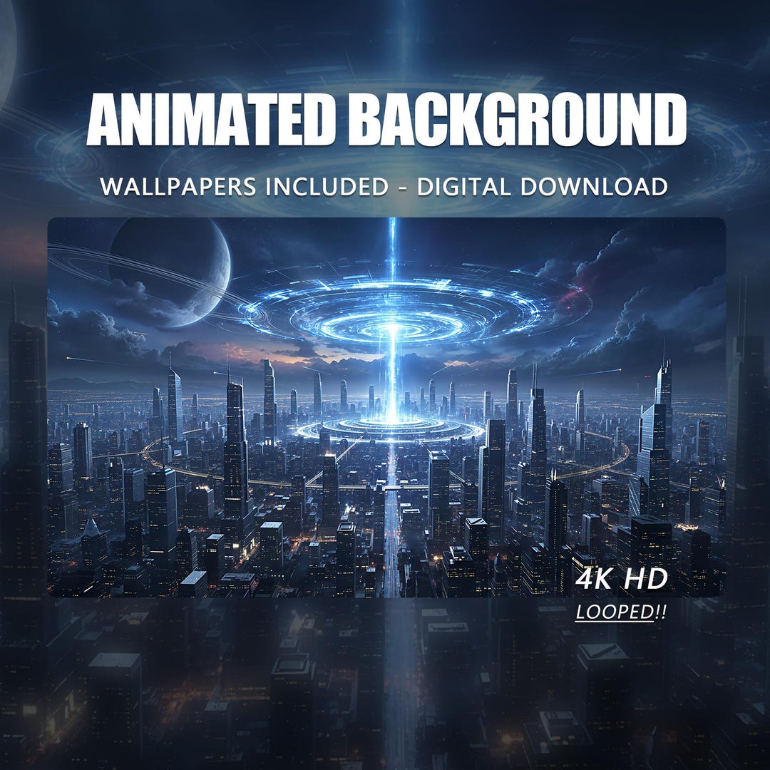 Animated Background, Cybernetic Orbital Skyway Light Trails - Starship ...